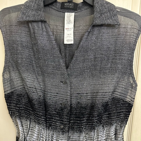 Versace | Tops | Versace Made In Italy Metallic Top | Poshmark